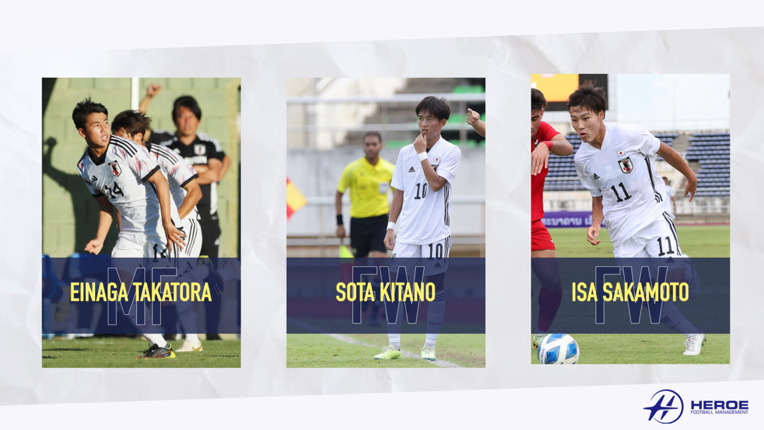 JAPAN｜Sota Kitano, Takatora Einaga and Isa Sakamoto selected - HEROE CO., LTD. エロエ株式会社